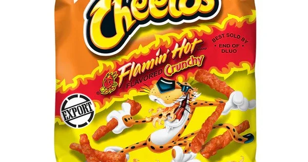 Cheetos Crunchy Flaming Hot Cheese Flavored Snack 3 5 Oz